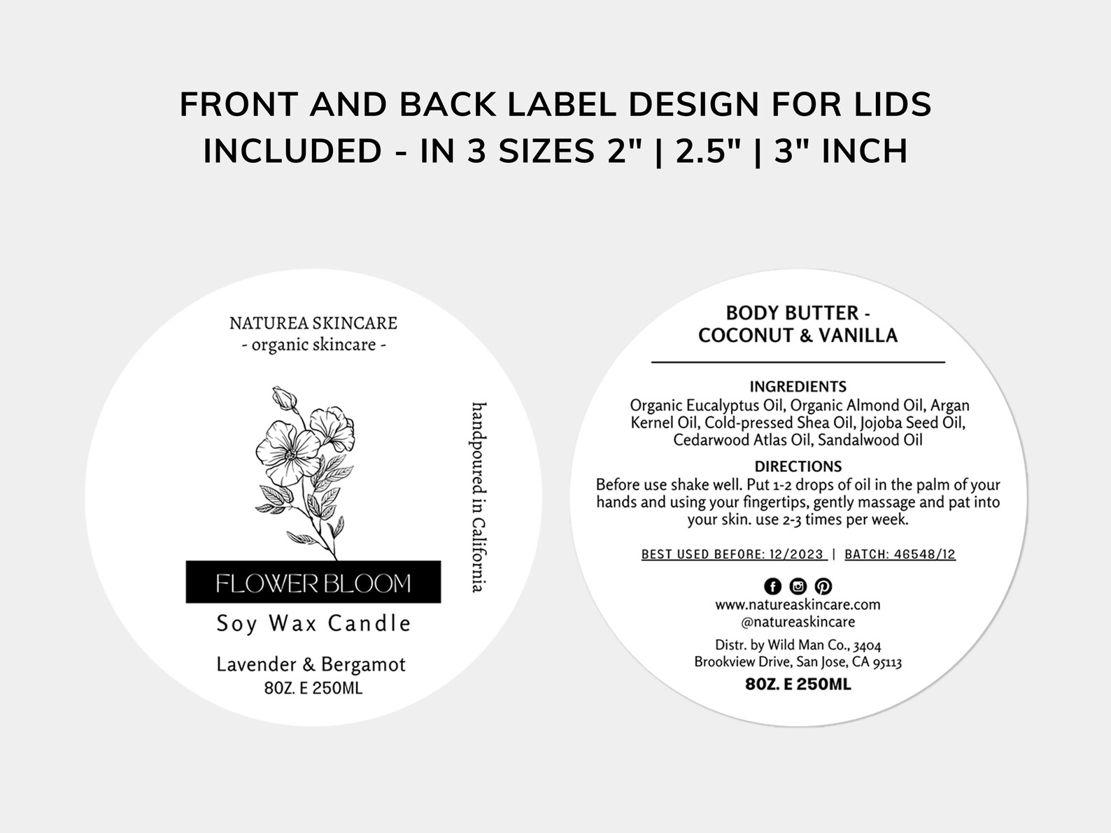 Minimal JAR Label TEMPLATE CANVA Wrap Around Product Label & - Etsy