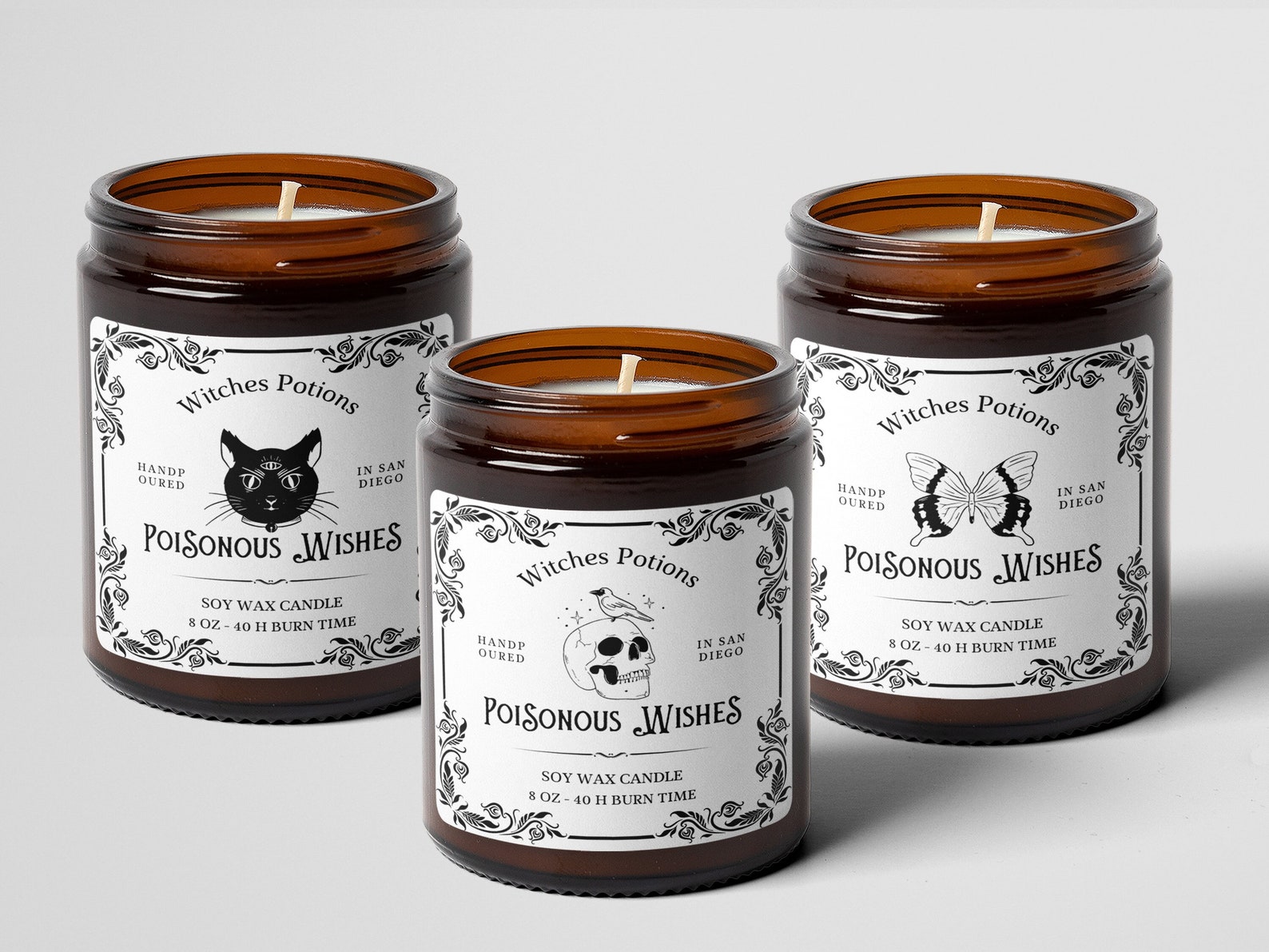 Spiritual Candle Label Template CANVA - Apothecary Candle Label ...