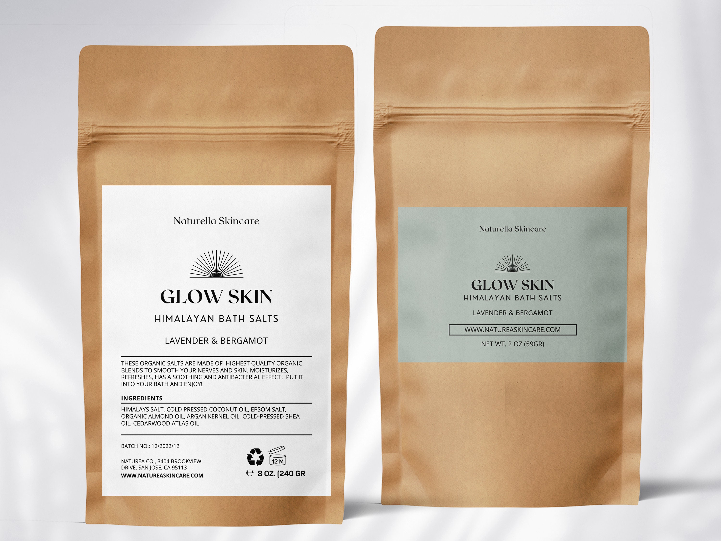 Editable Pouch Label Template Canva, Bath Salt Label, Doypack Label ...