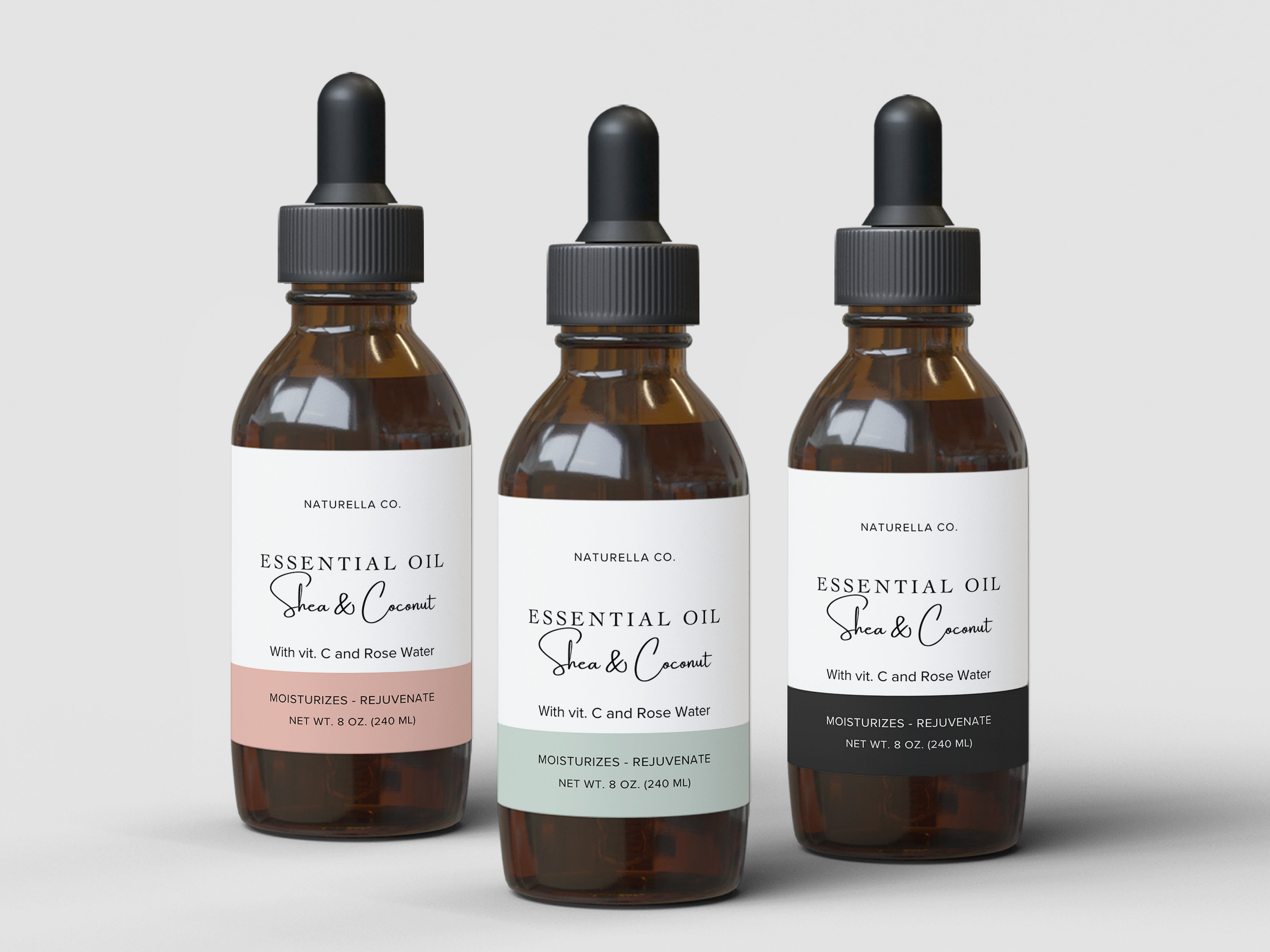 Editable Dropper Bottle Label Template Canva, Essential Oil Label 1 Oz ...