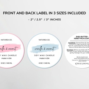 Editable Circle Label Template, Product Label, Circle Label for Jar ...
