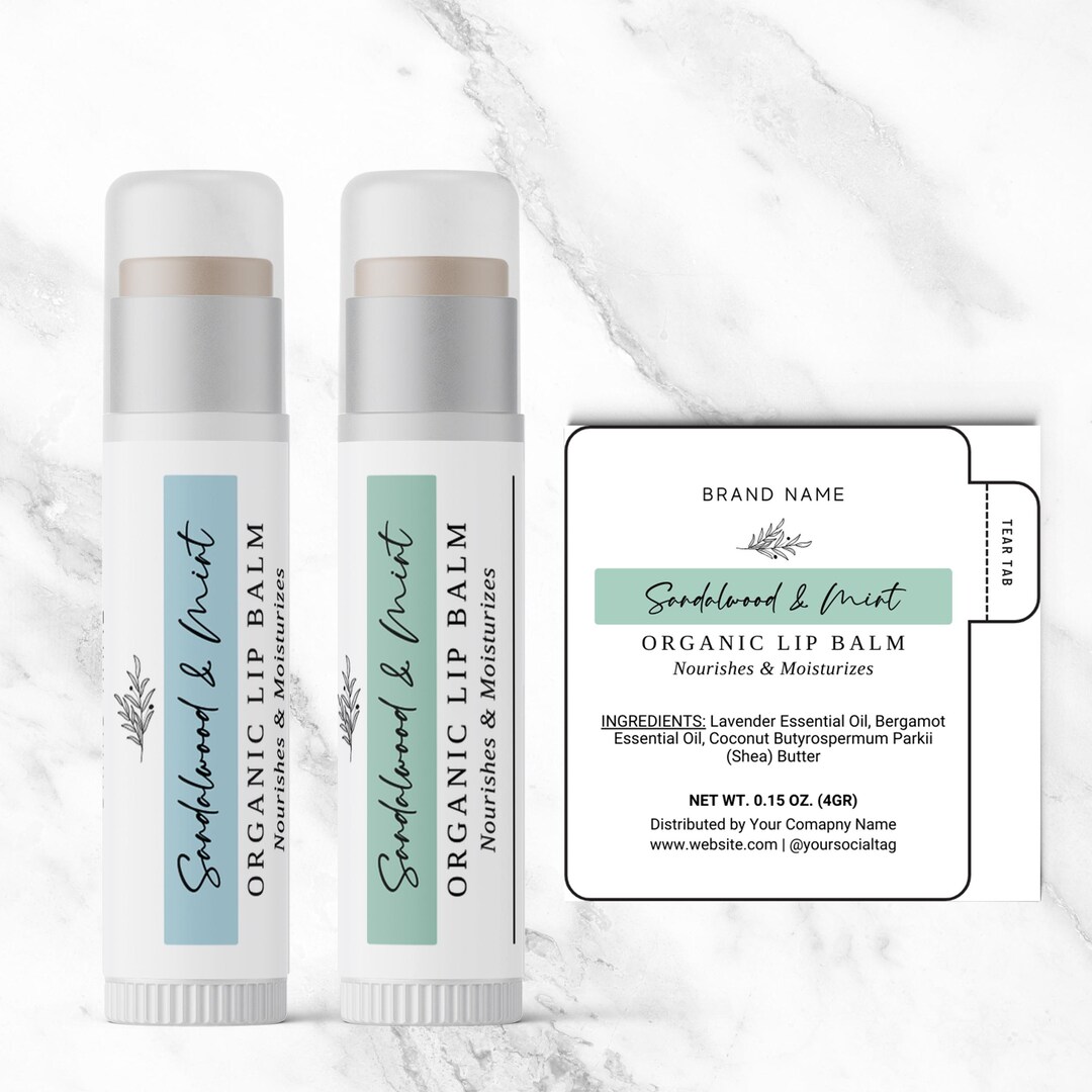 Lip Balm Label Template With Safety Seal: Canva Apothecary Product ...