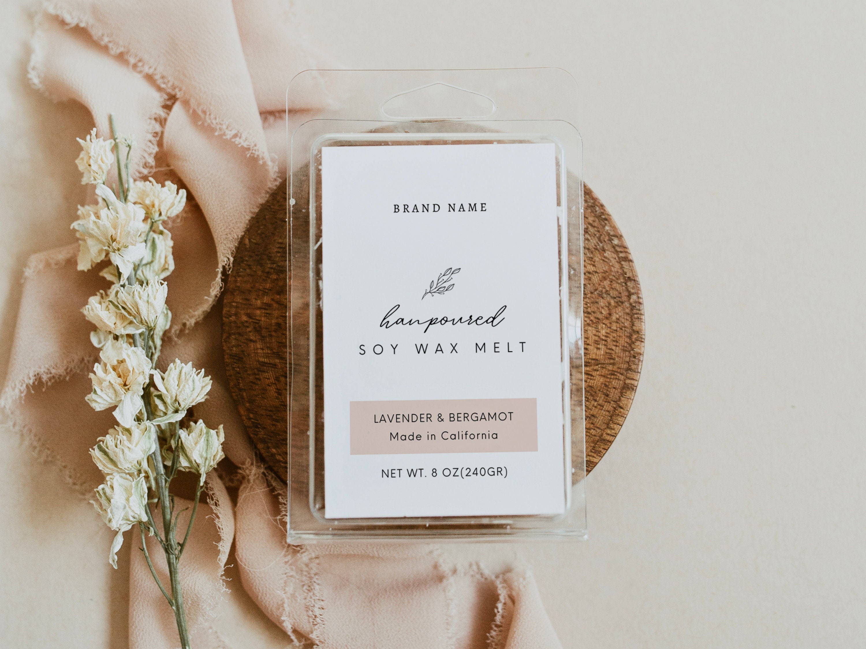 Wax Melt Label Template, Editable Wax Melt Tart DYI, Modern Wax Melt ...