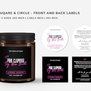 Pink Product Label Templates, Modern Hair Care Labels, Glamour Cosmetic ...