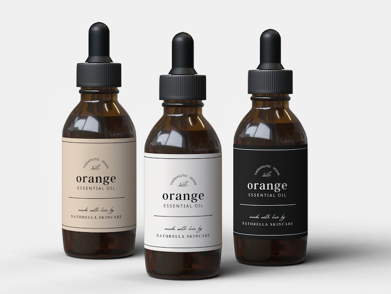 Editable Dropper Bottle Label Essential Oil Label Template - Etsy