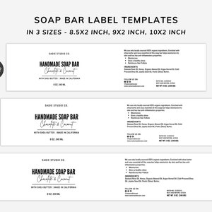 Soap Label Template CANVA, Soap Wrap Around Label, Editable Soap Label ...