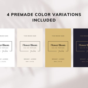 Luxury Perfume Bottle Label, Editable Perfume Label Template ...