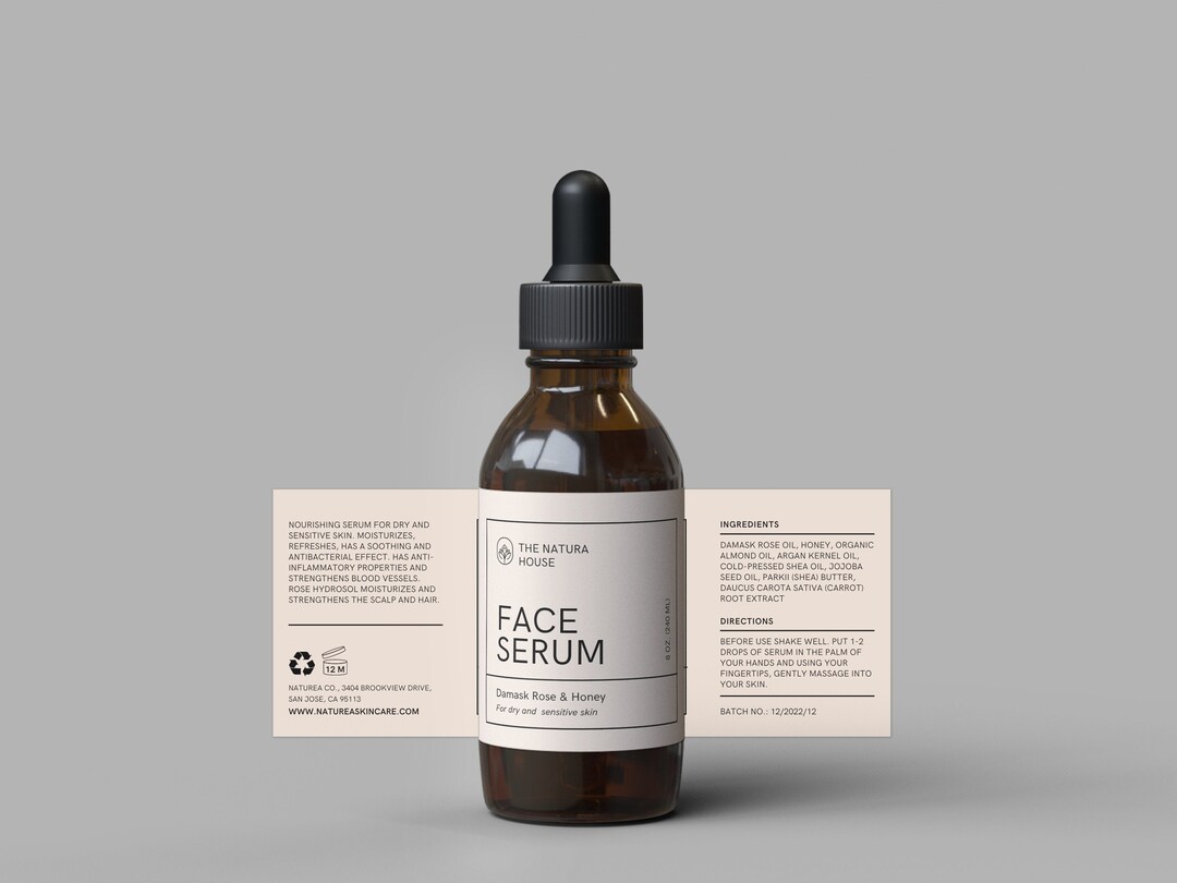 Dropper Bottle Label Template Canva Tincture Label Essential - Etsy