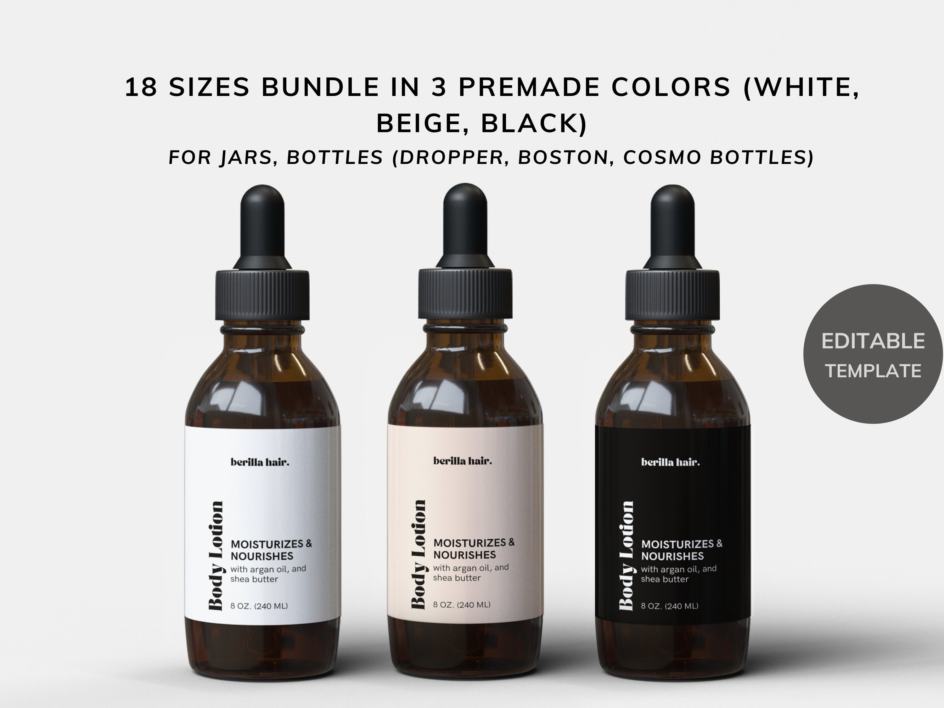 Editable Product Labels Template CANVA Modern Cosmetic Label - Etsy Canada