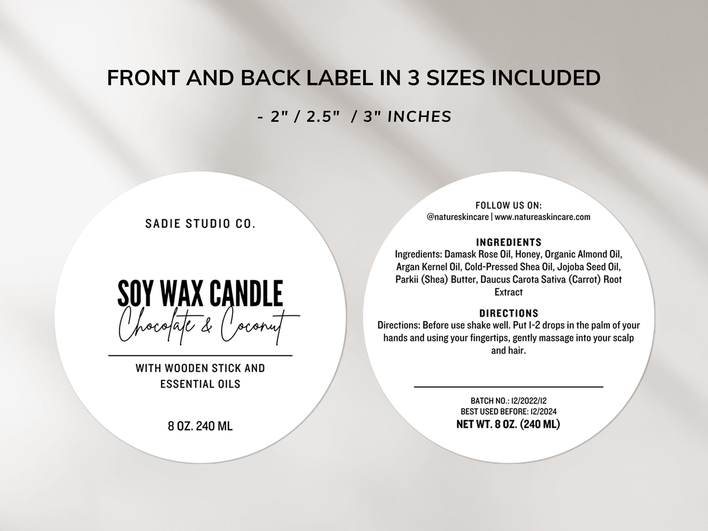 Editable Round Label Template Circle Tin Jar Label Lip Balm - Etsy