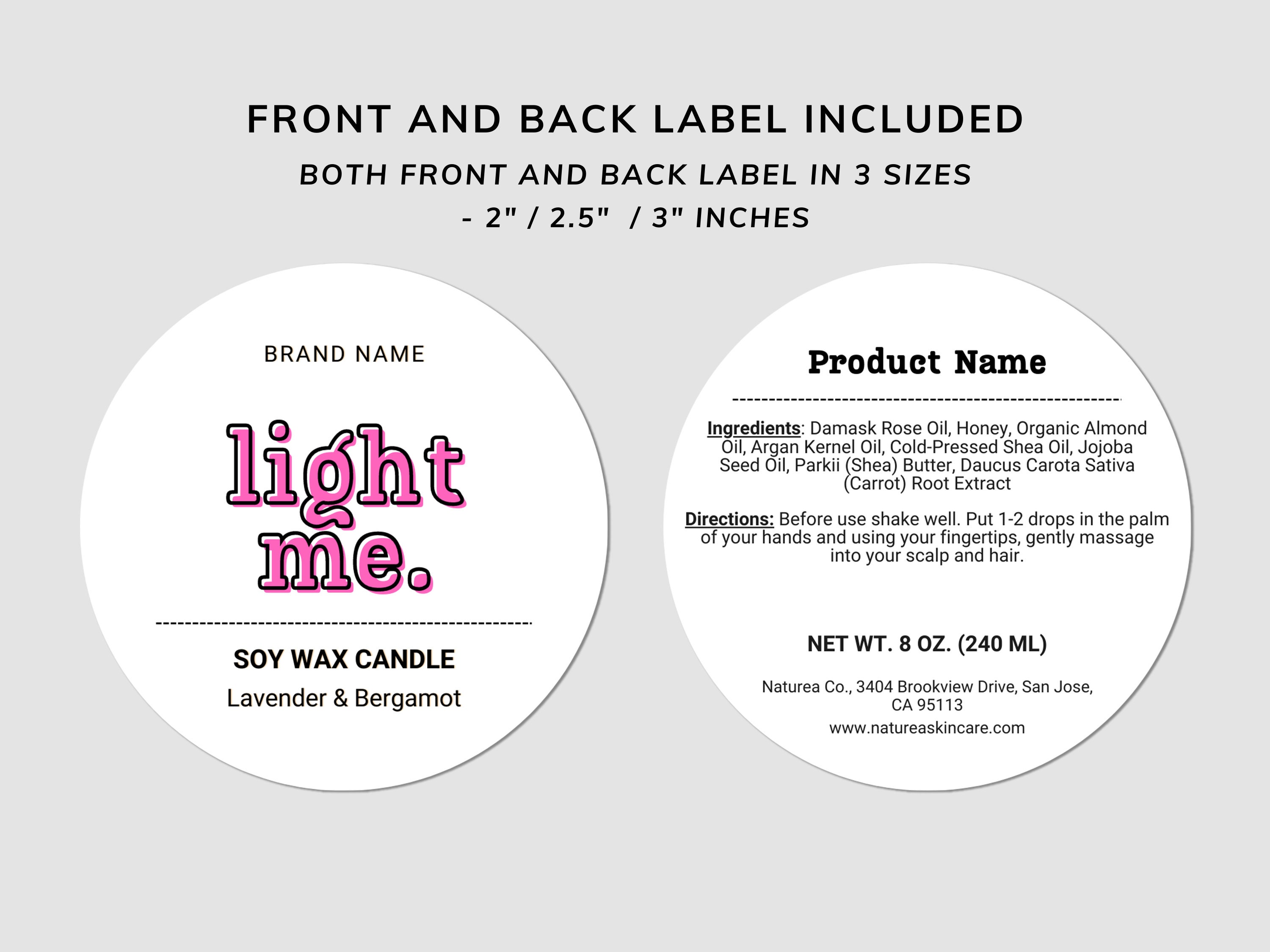 Editable Round Label Template Circle Lid Jar Label Lip Balm - Etsy