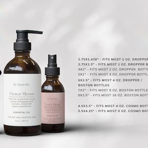 Editable COSMETIC Label Templates, Minimalistic Skincare Product Label ...