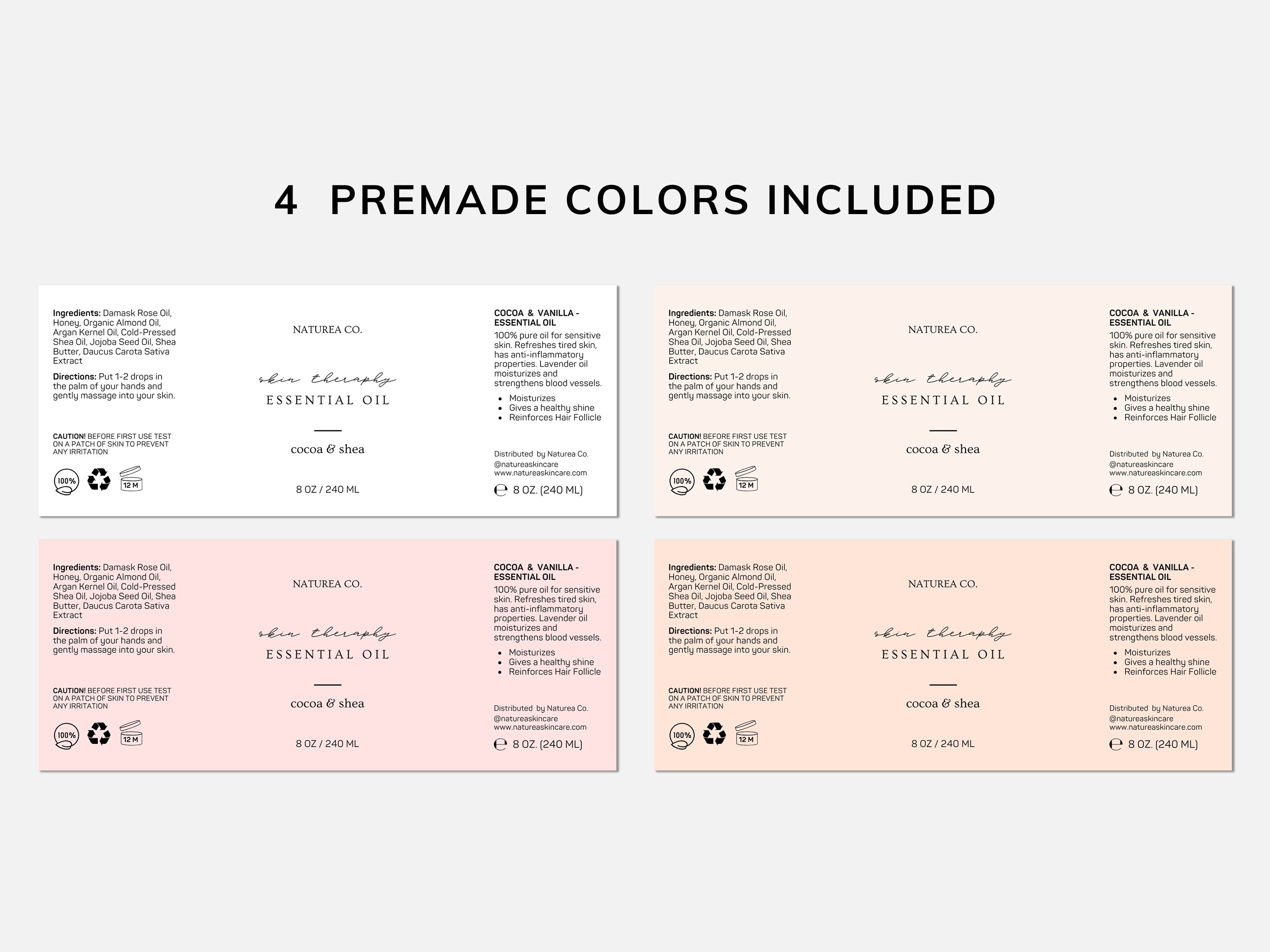 Editable Product Label Templates CANVA, Clear Cosmetic Label, Minimal ...