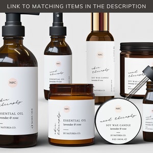Cosmetic Label Templates, Minimalistic Product Labels - Canva Template ...