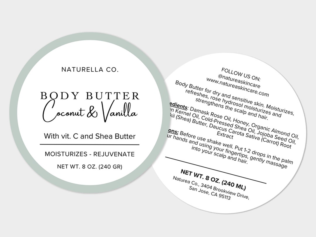 Circle Label Template, Round Lip Balm Label, 2 / 2.5 / 3 Inch Round ...