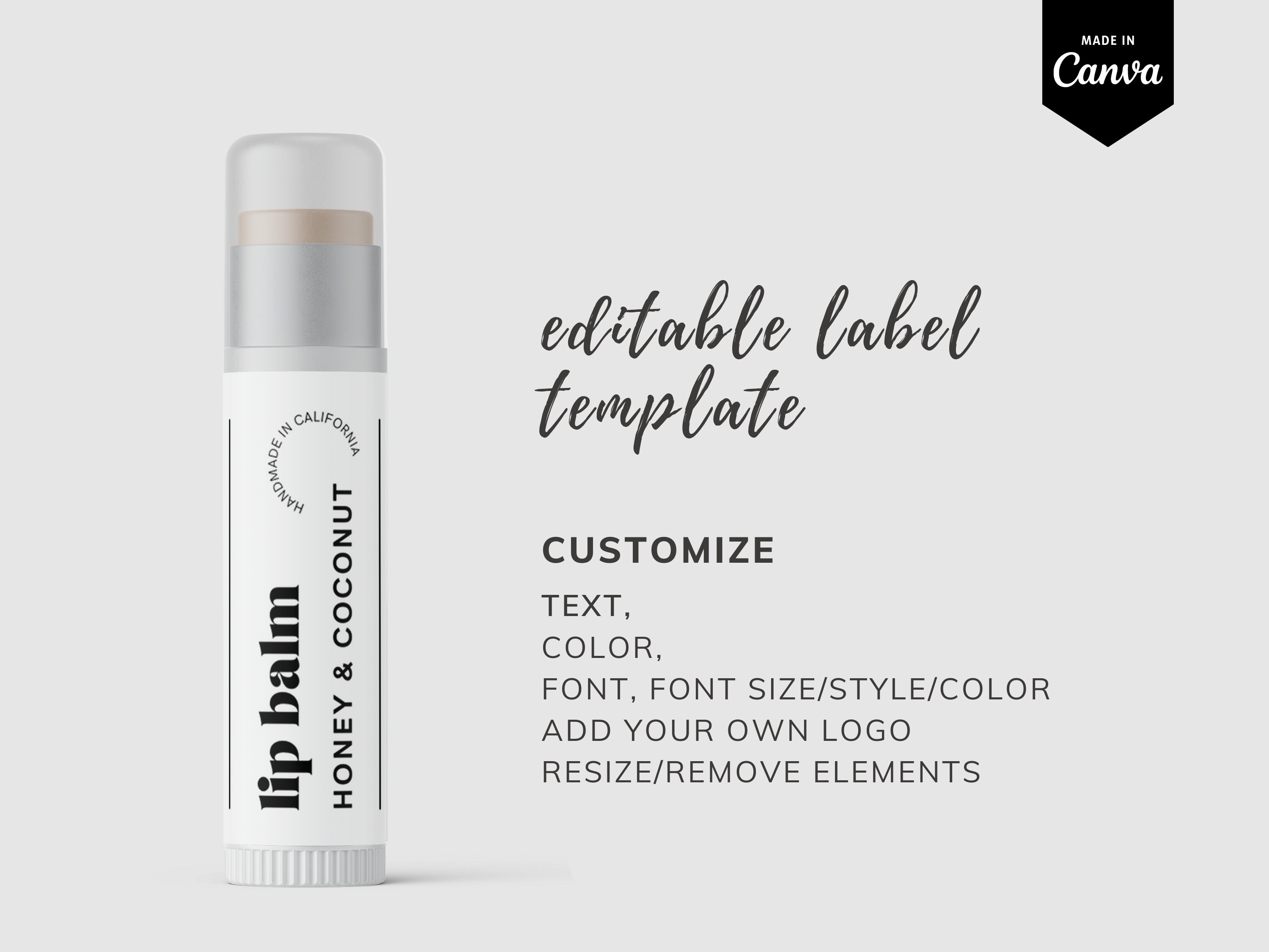 Lip Balm Label Template Canva - Lip Balm Label With Safety Seal ...