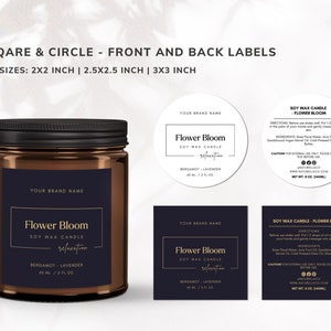 Editable Cosmetic Label Templates CANVA, Elegant Skincare Label ...