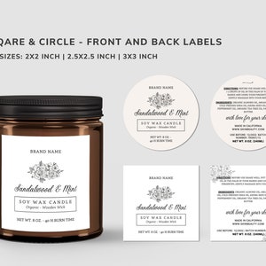 Skincare Label Templates Kit, Editable Product Labels, Floral Cosmetic ...