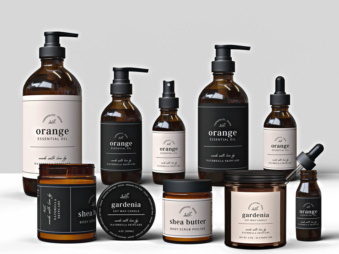 Editable Product Label Templates, Elegant Cosmetic Labels - Canva Label ...