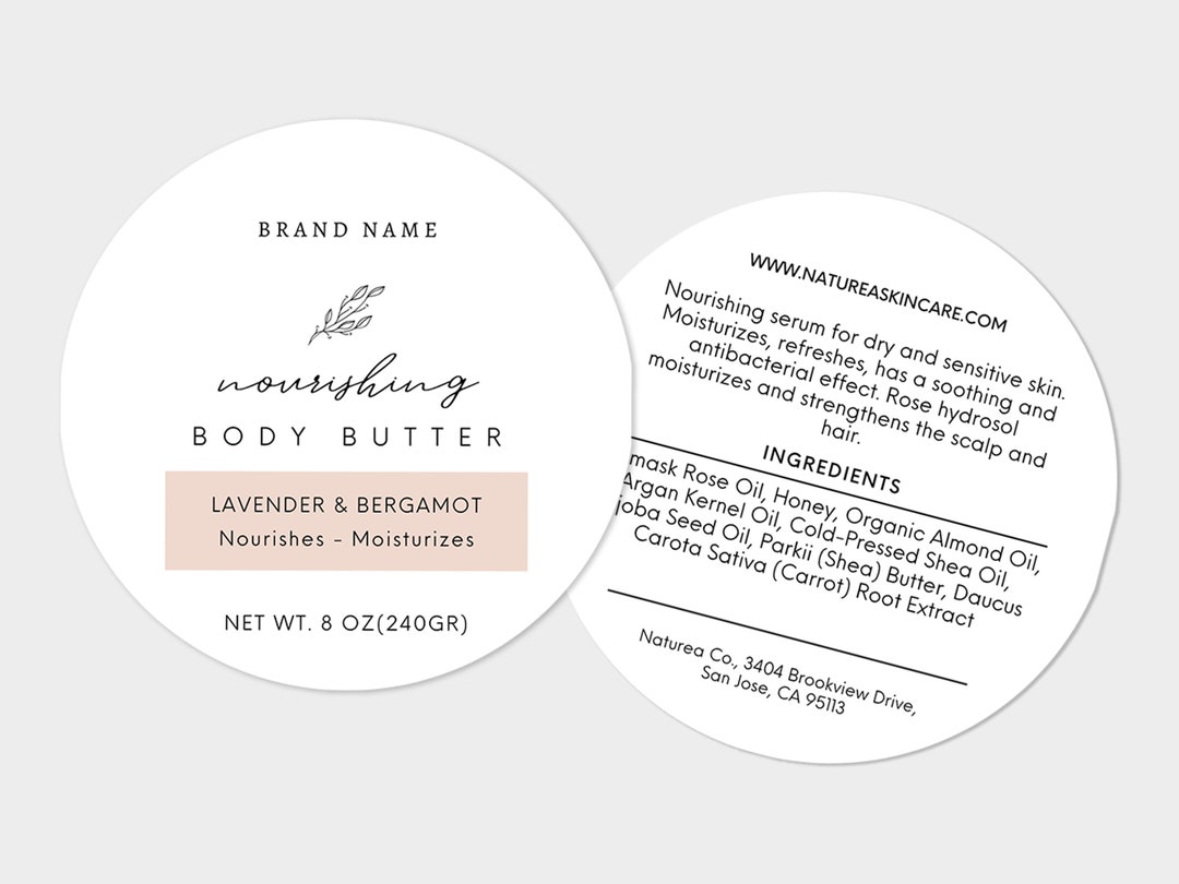 Circle Label Template, Round Lip Balm Label, 2 / 2.5 / 3 Inch Round ...