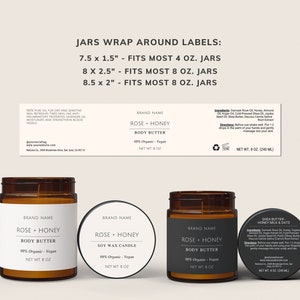 Editable Product Label Templates CANVA, Clear Cosmetic Label, Minimal ...