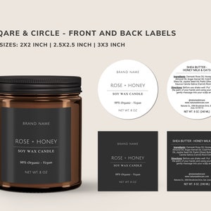 Editable Product Label Templates CANVA, Clear Cosmetic Label, Minimal ...
