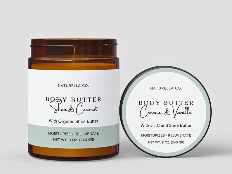 Cosmetic JAR Label Jar Label TEMPLATE CANVA 4 Oz 8 Oz Jar Etsy Australia