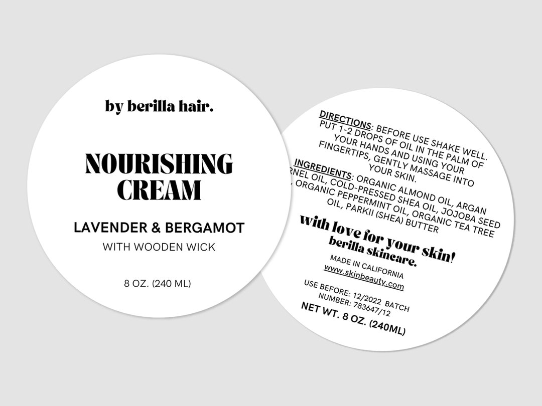 Editable Round Label Template Circle Lid Jar Label Lip Balm Etsy