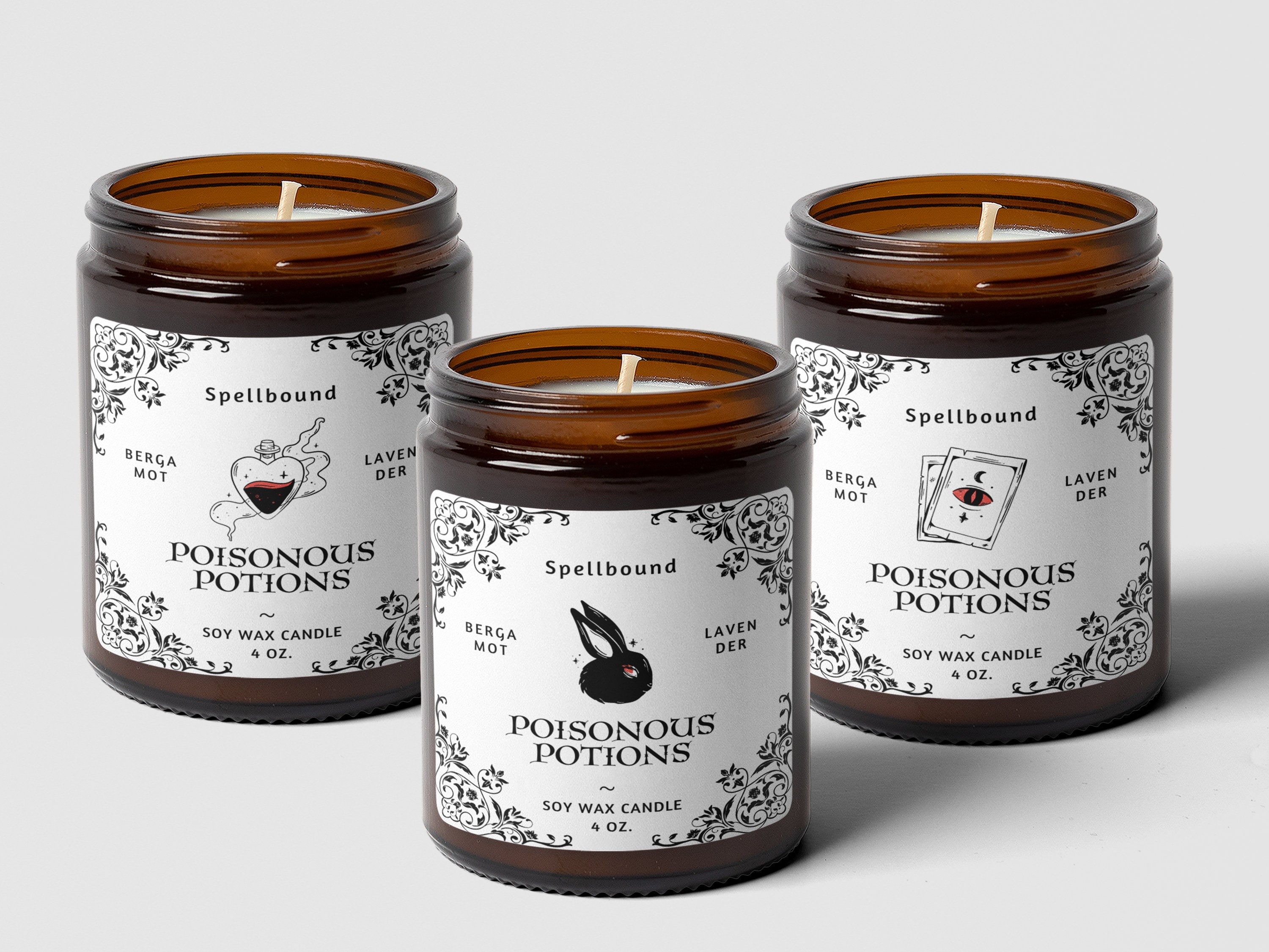CELESTIAL Candle Label Template Canva, APOTHECARY Candle Labels ...
