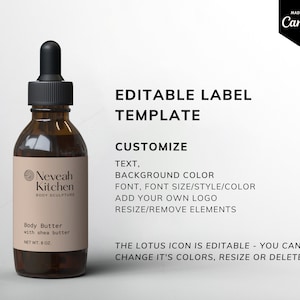 Minimalistic Cosmetic Label Template, Elegant Skincare Product Label ...