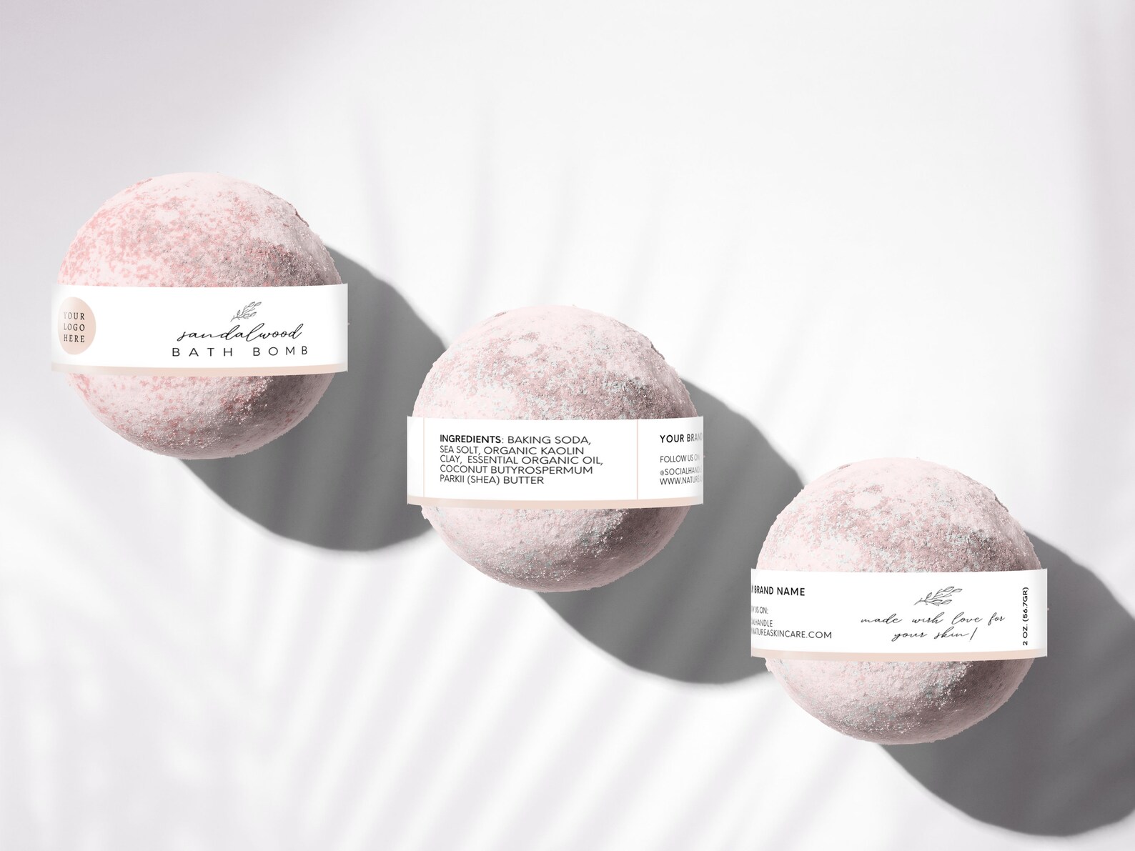 Editable Bath Bomb Label Template Canva, Belly Band Bath Bomb, Wrap ...