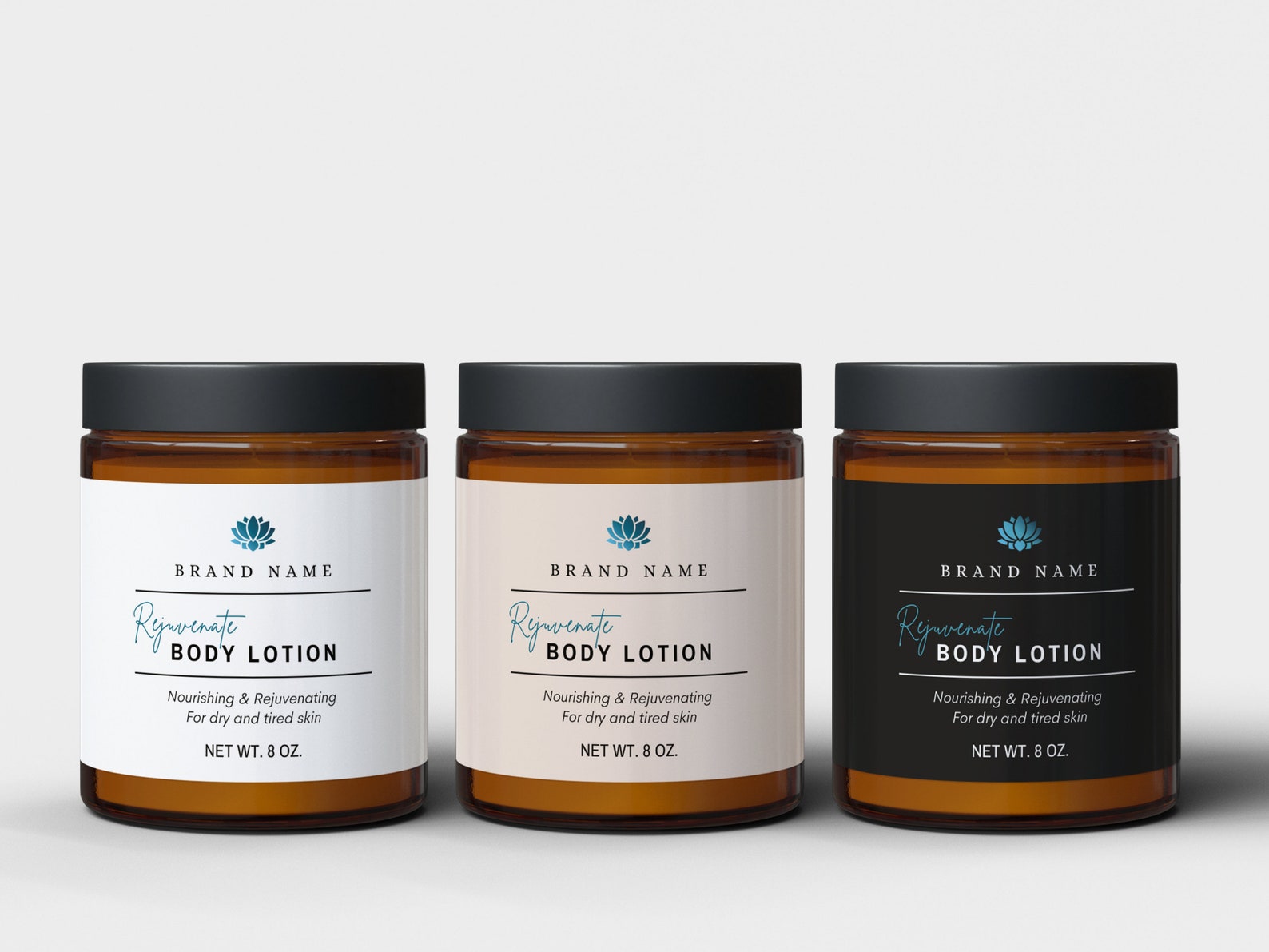 JAR Label TEMPLATE CANVA, 4 Oz Jar Label, 8 Oz Jar Label, Product Jar ...