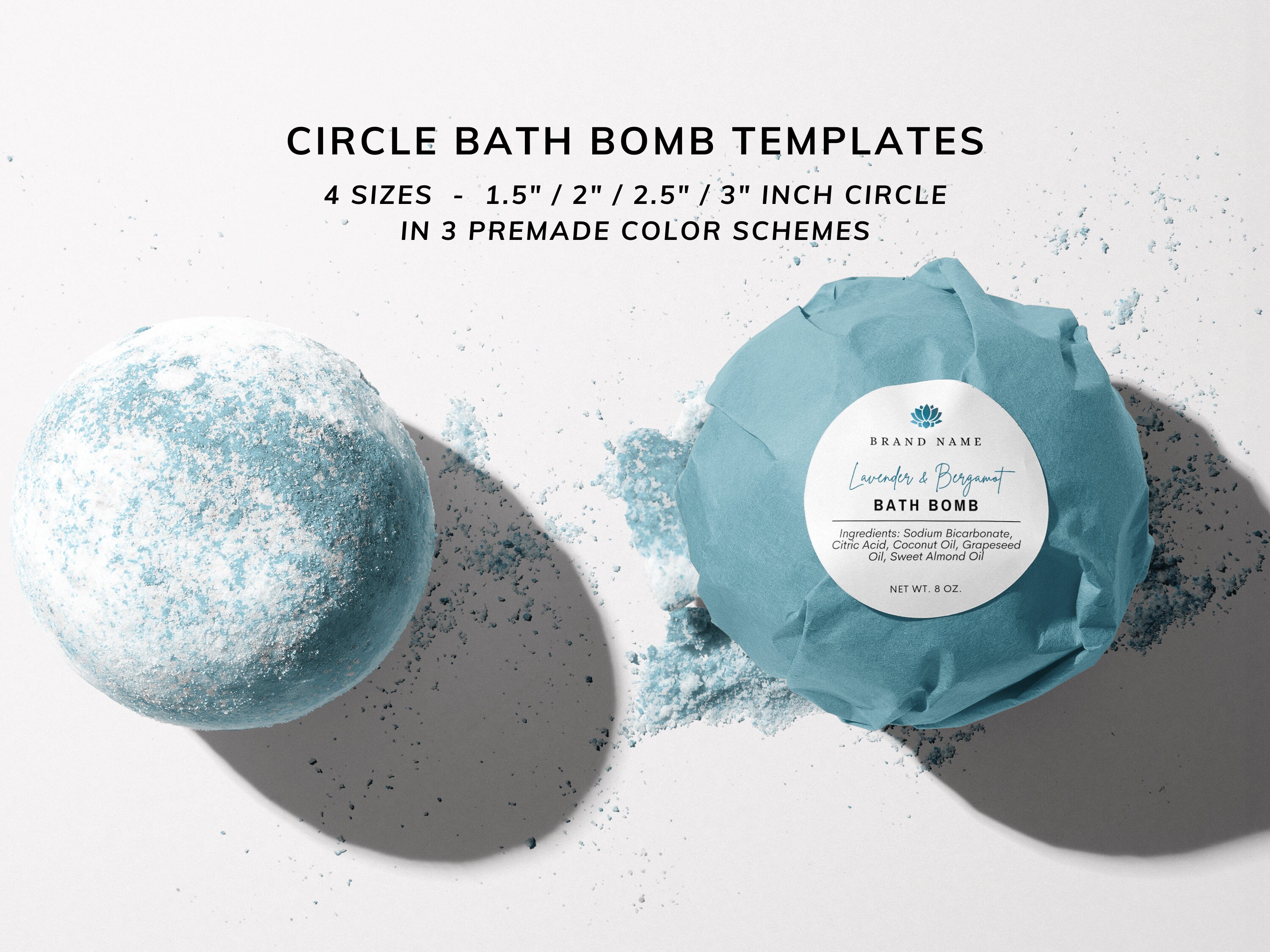 Bath Bomb Bands Label Template, Editable Bath Bomb Wrapper, Minimal ...