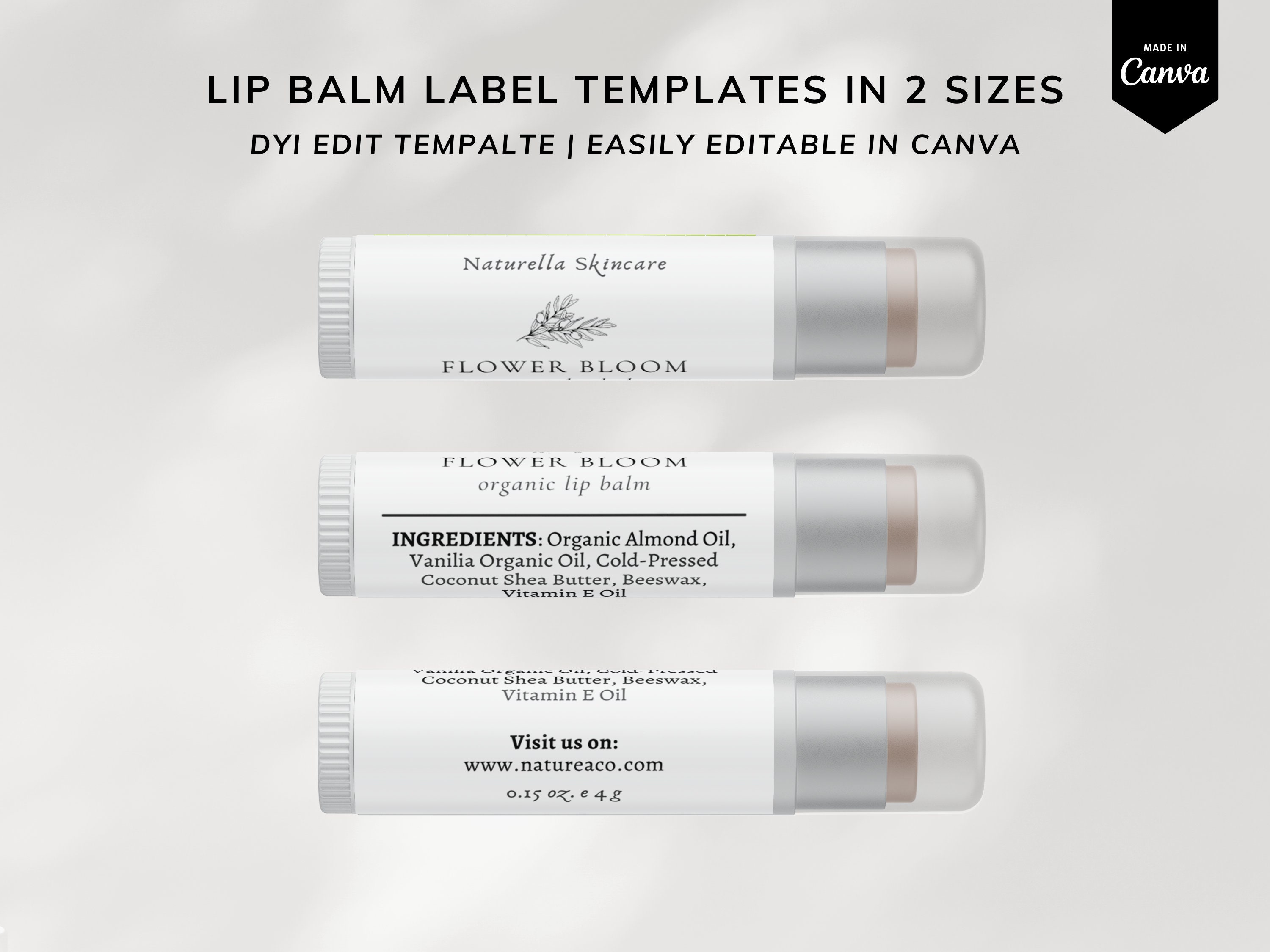Lip Balm Label Template Canva Chapstick Label Lip Balm - Etsy