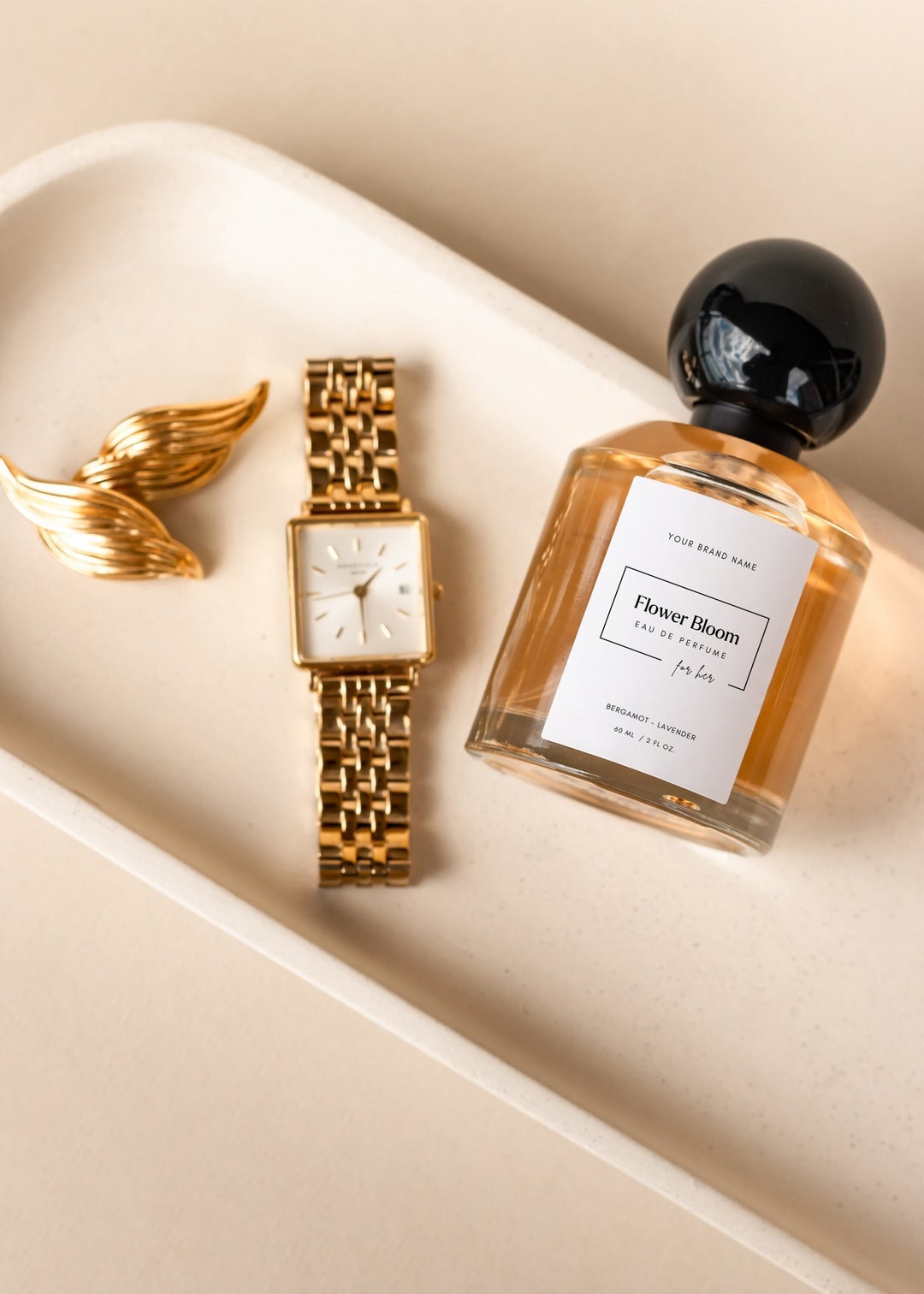 Luxury Perfume Bottle Label, Editable Perfume Label Template ...