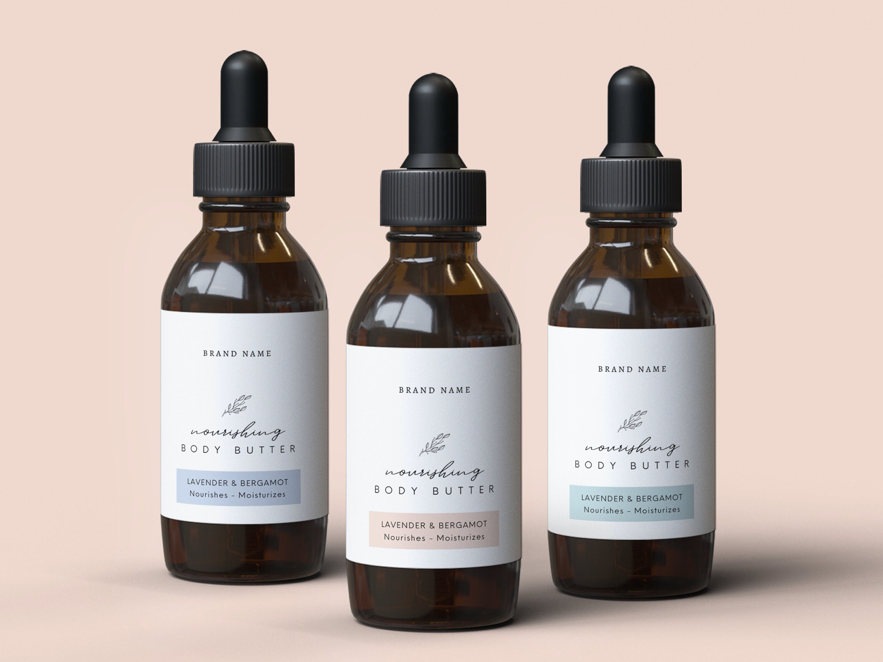 Essential Oil Label Template Canva, Floral Dropper Bottle Label ...