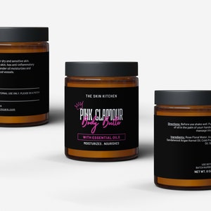 Pink Product Label Templates, Modern Hair Care Labels, Glamour Cosmetic ...