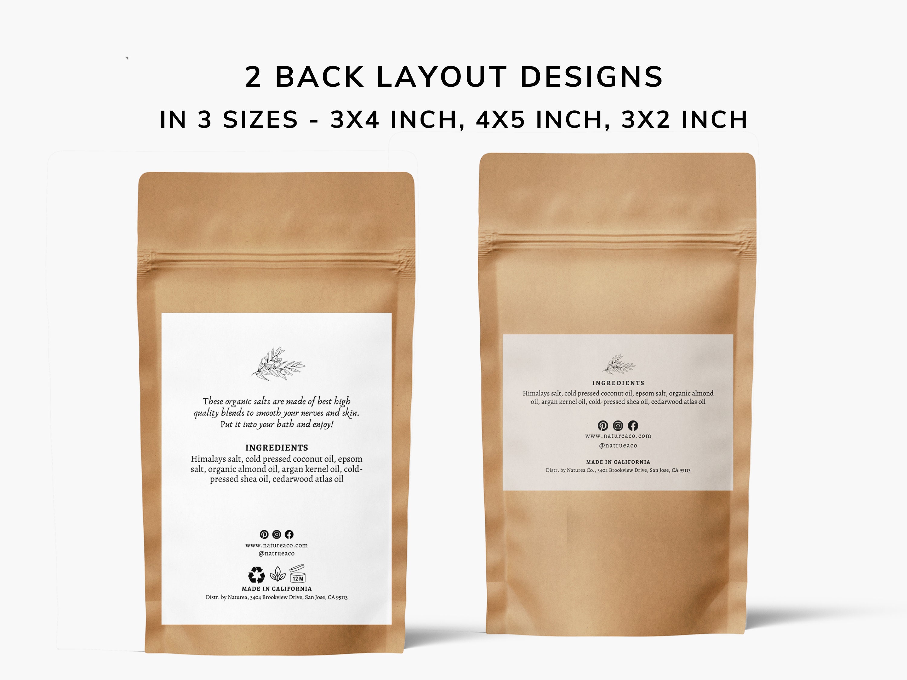 Editable Pouch Label Template Canva Printable Floral Product - Etsy