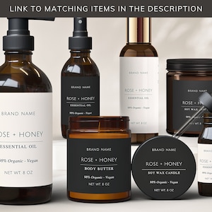 Editable Product Label Templates CANVA, Clear Cosmetic Label, Minimal ...