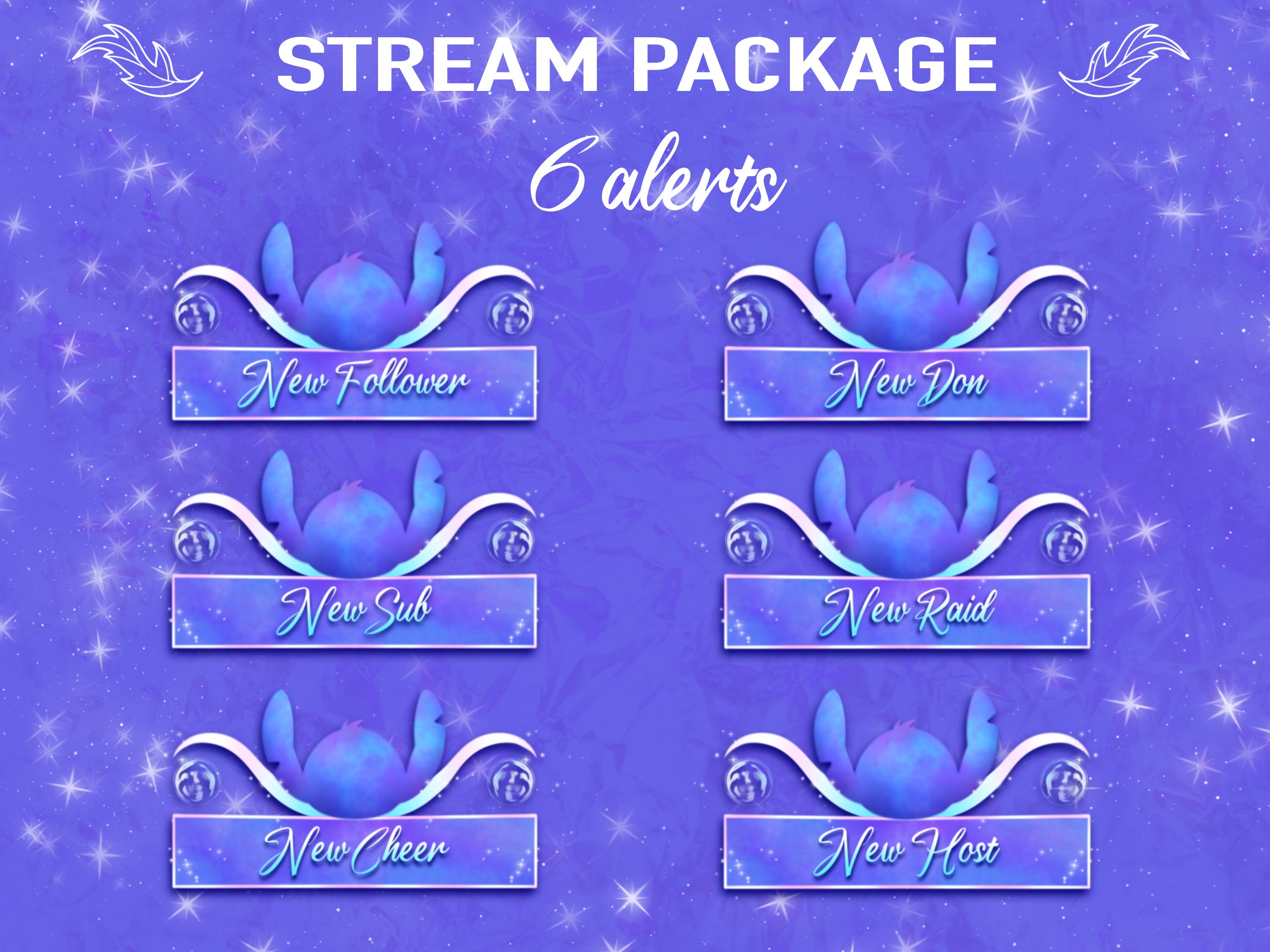 Full Pack Stream Stitch, Animated Twitch Stream Pack, Emotes, Badges ...