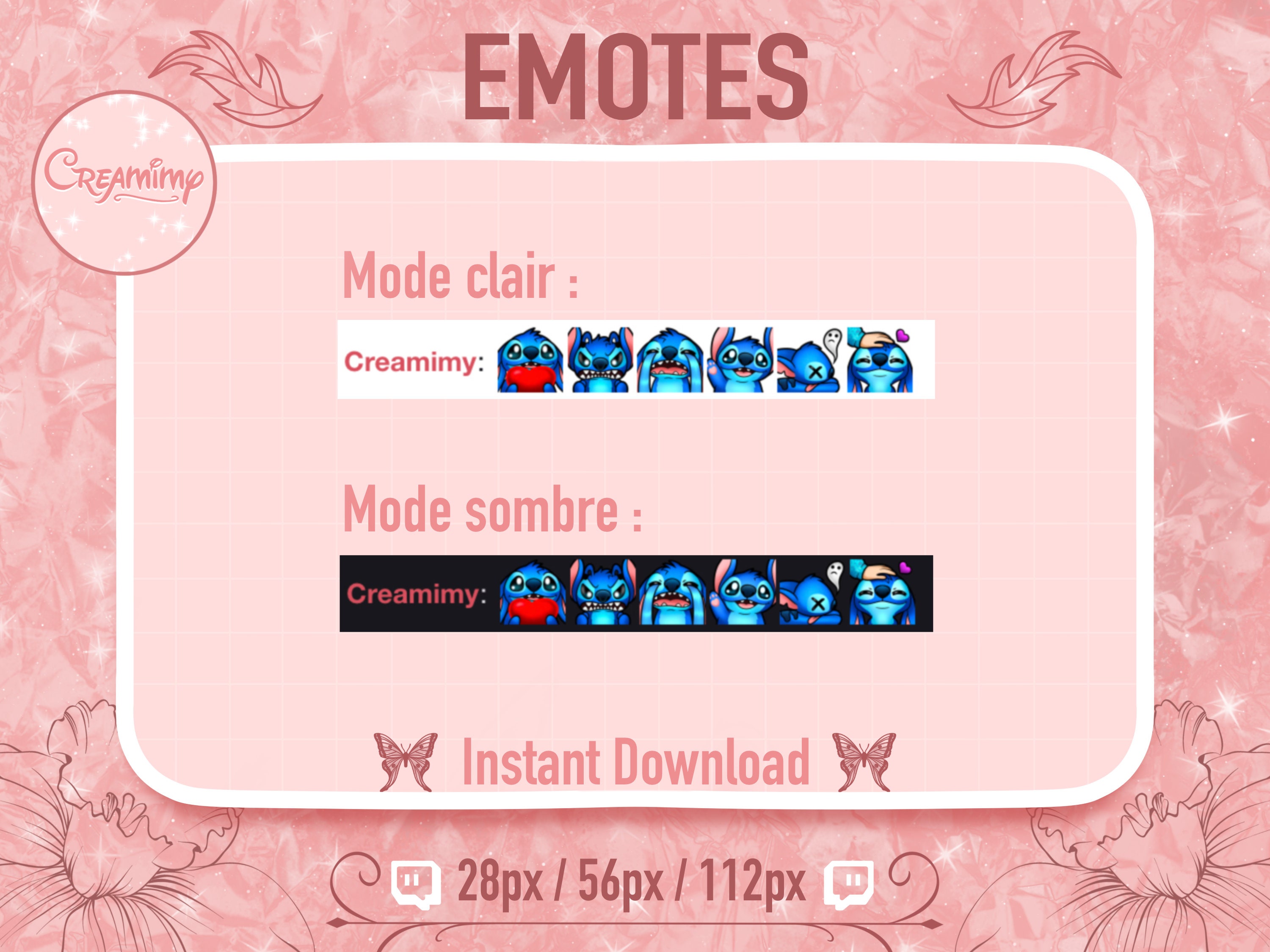 Full Pack Stream Stitch, Animated Twitch Stream Pack, Emotes, Badges ...