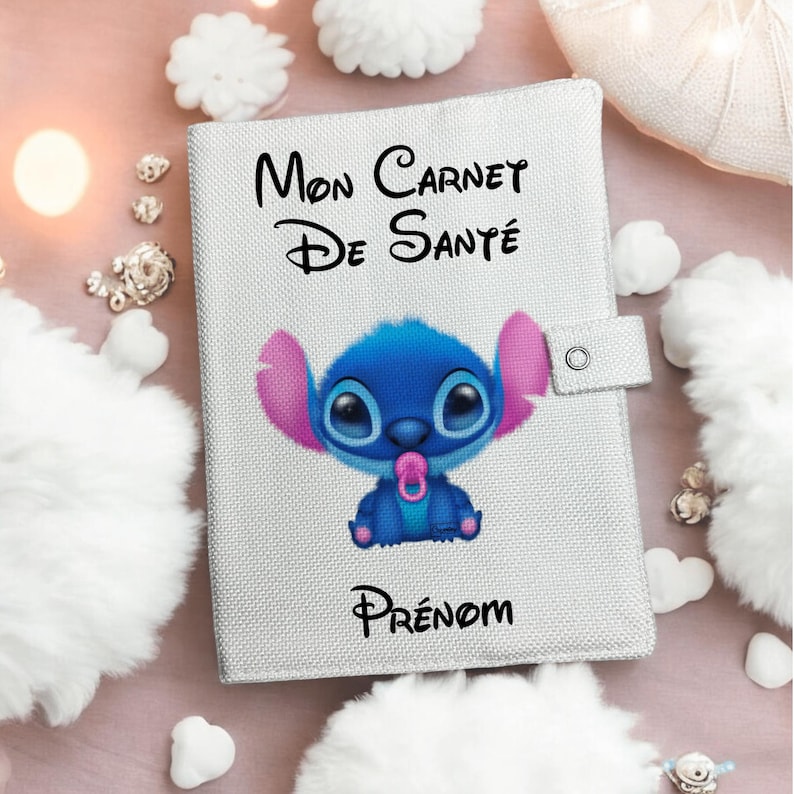 Personalized Stitch and Angel Health Record Book Cover – Baby Cover ...