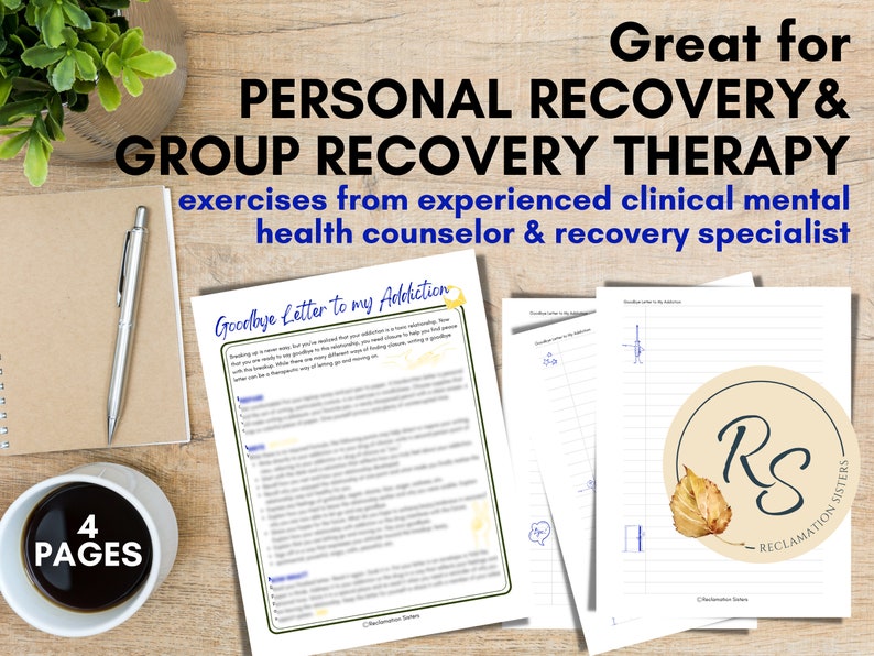 Addiction Recovery Worksheet: Goodbye Letter, Self Development (PDF ...