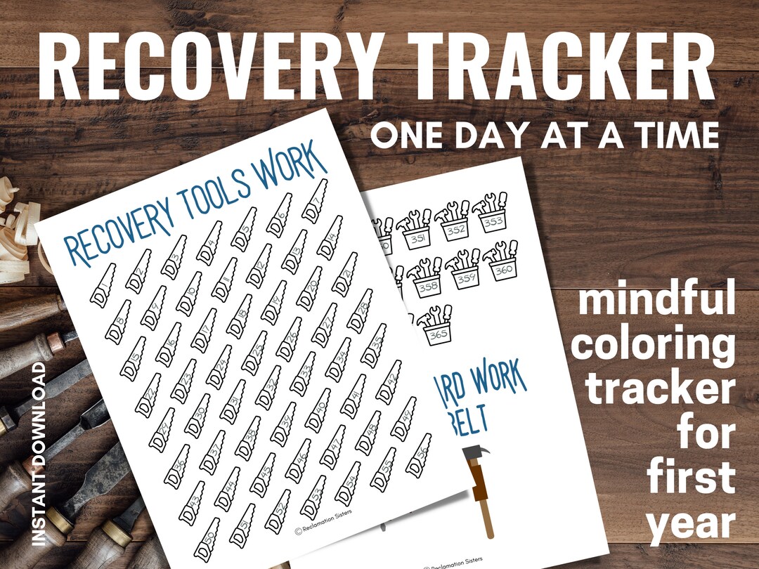 Recovery Tracker, Mindful Coloring Calendar (digital Download) - Etsy