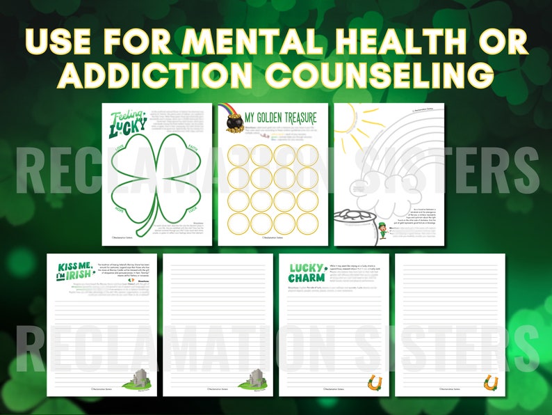 St. Patrick's Day Counseling Activities: Mental Health Worksheet ...