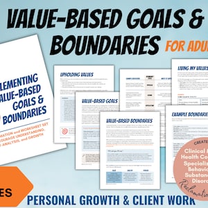 Core Values, Goals, Boundaries, Counselor Worksheets, Self Development ...