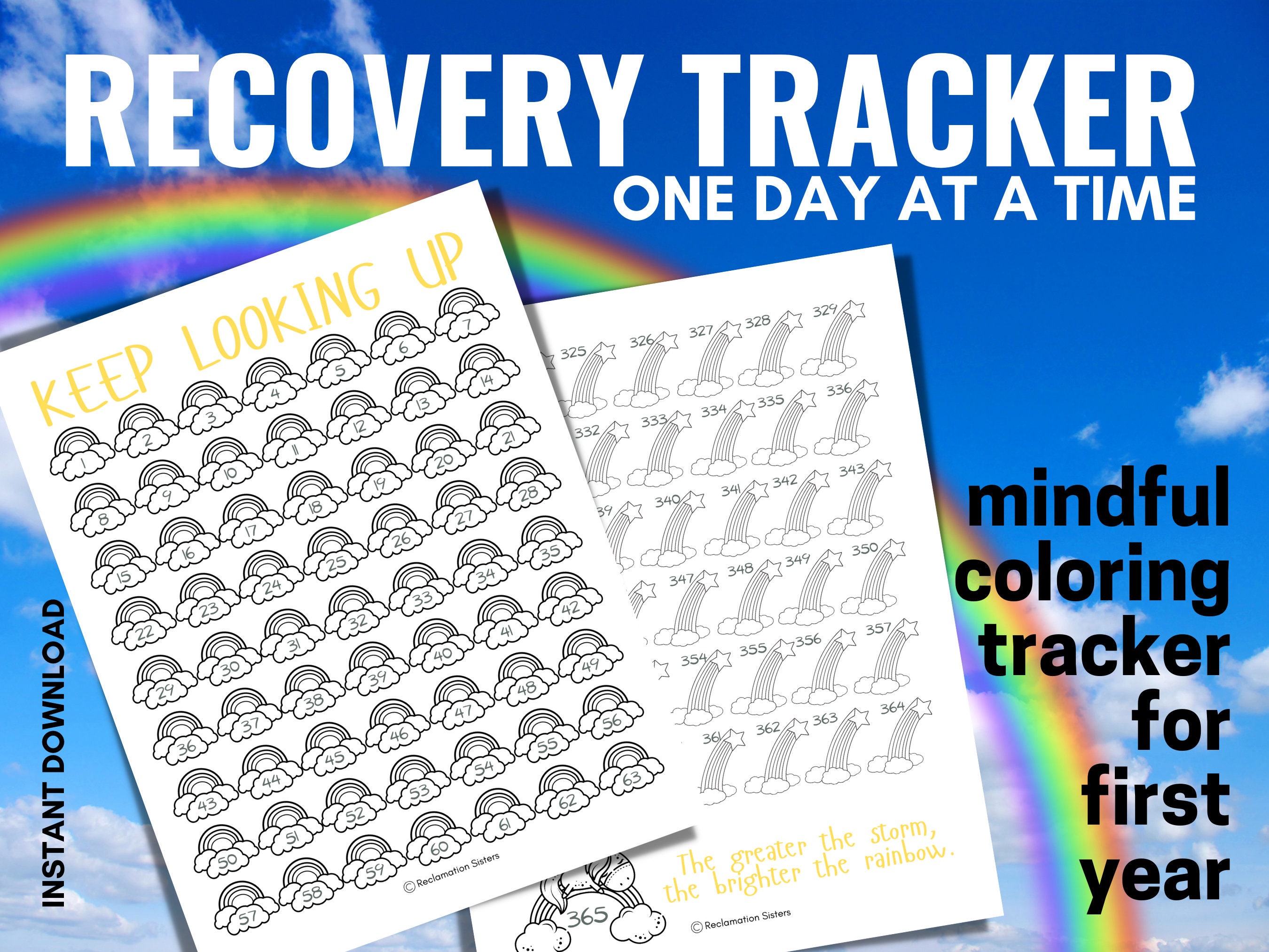 Recovery Tracker Sobriety Tracker Therapy Addiction - Etsy