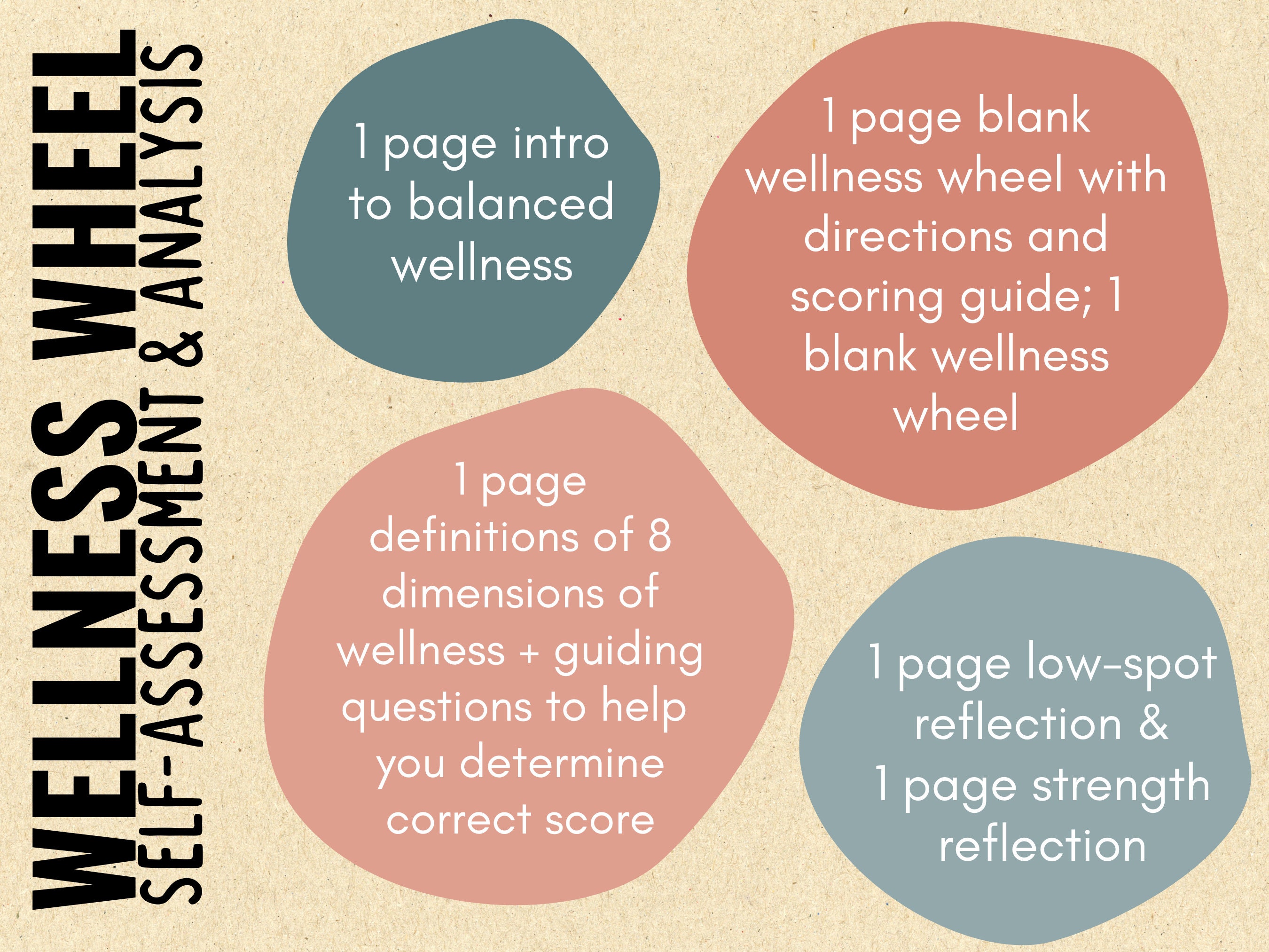 Wellness Wheel Self-assessment: Life Balance Analysis (PDF Download) - Etsy