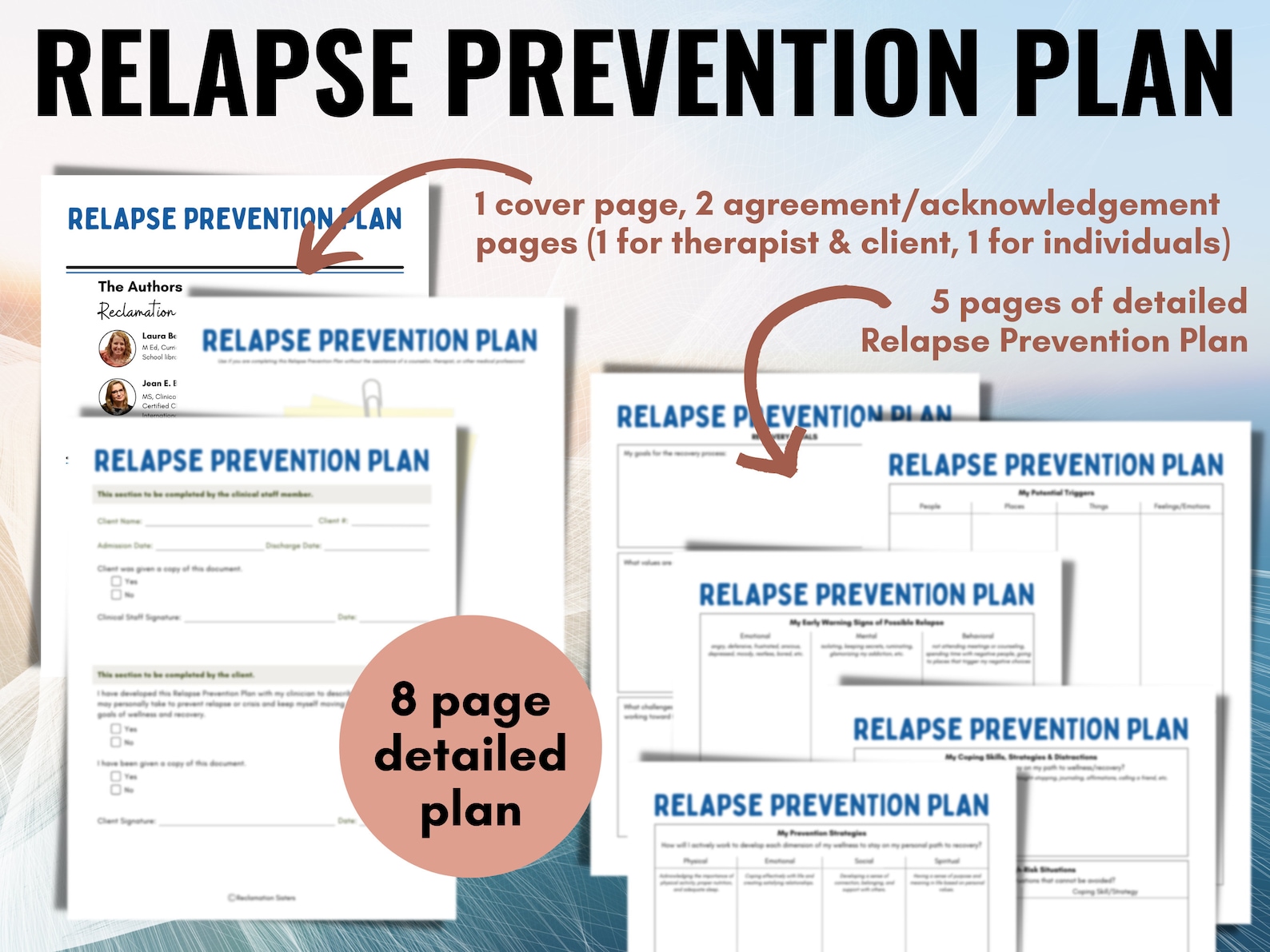 Relapse Prevention Plan, Addiction Recovery, Counselor Materials ...