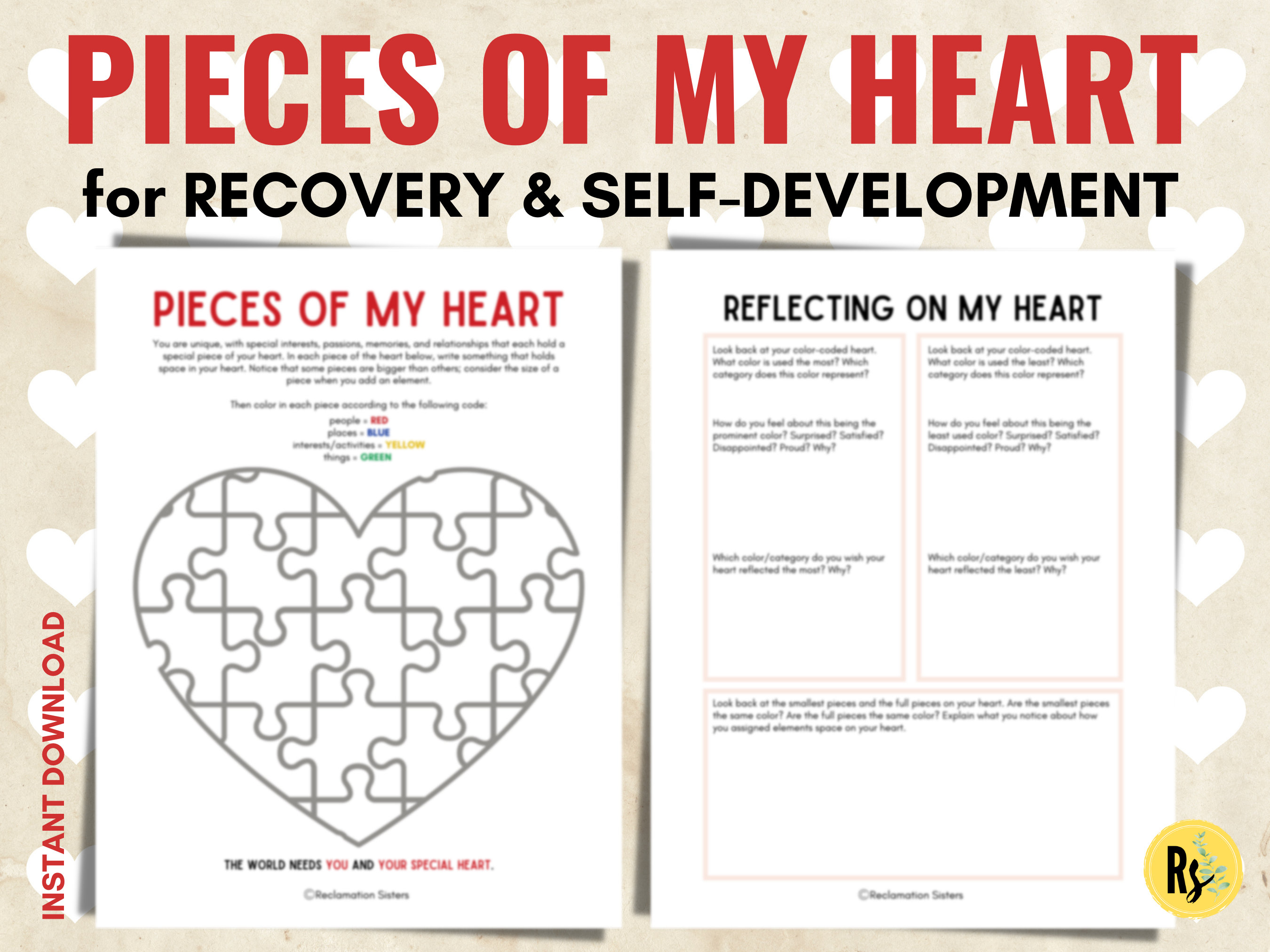 Pieces of My Heart, Addiction Recovery Activity, Self Analysis ...